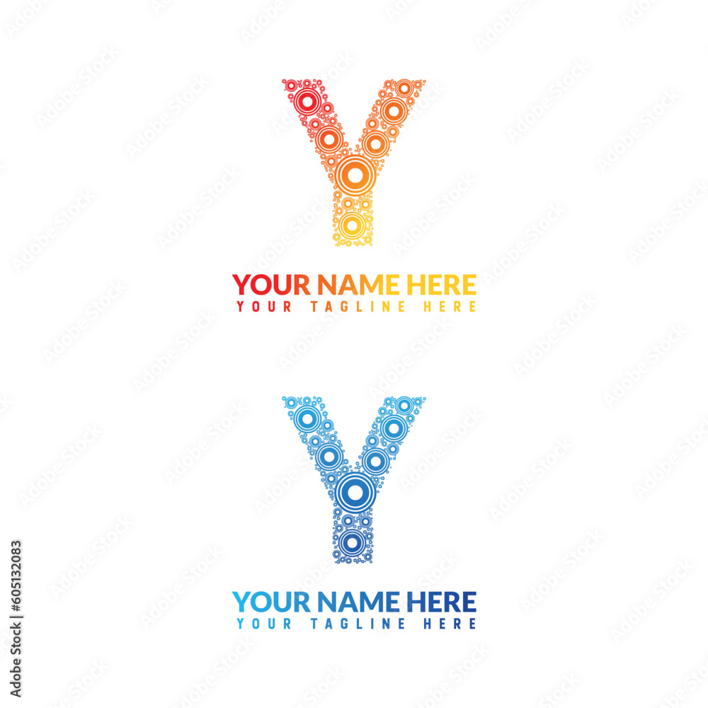 Y letter logo or y text logo and y word logo design. Stock Vector ...