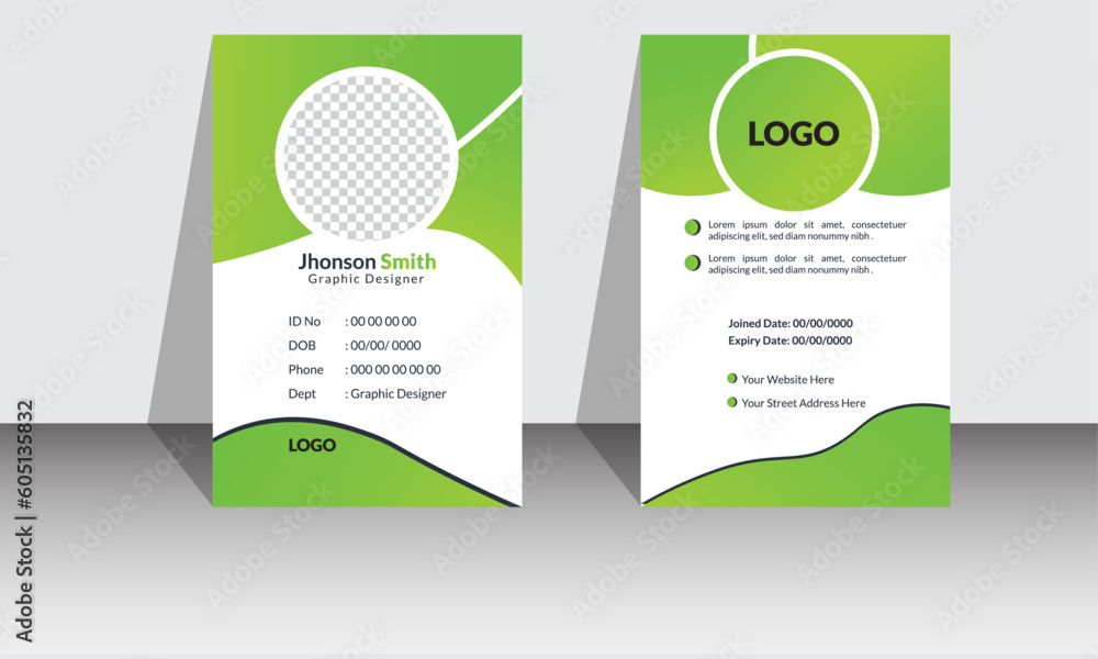 professional Creative Id card For employee. personal security badge ...