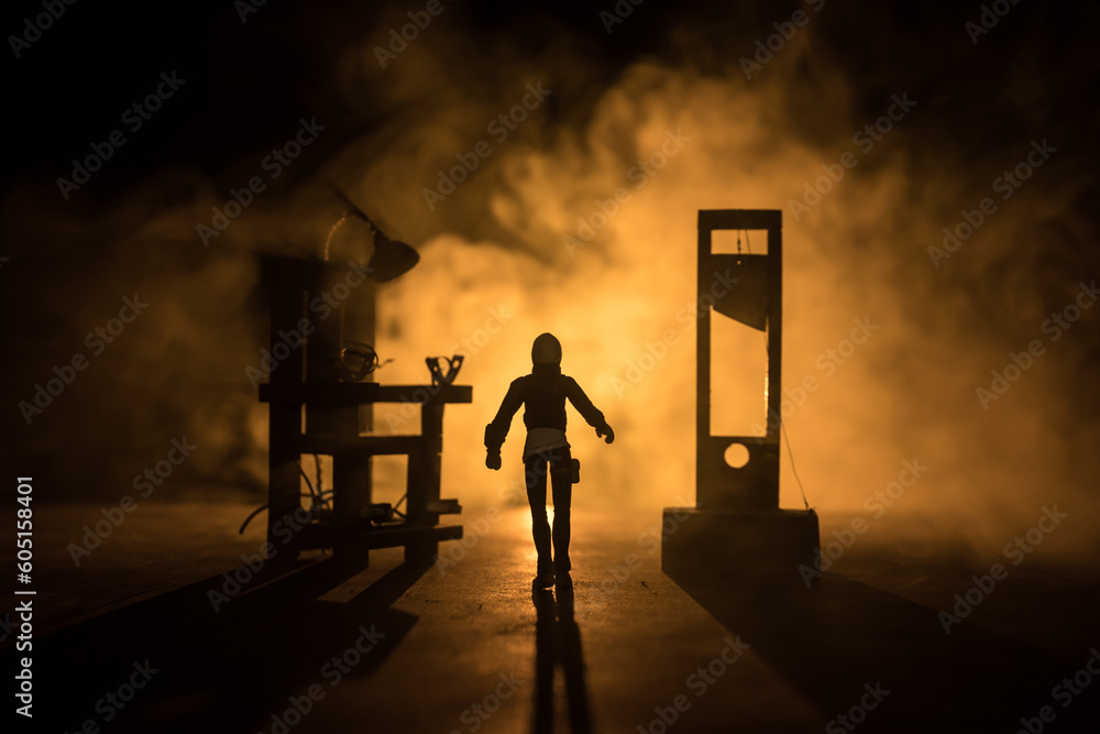 Foto de Execution concept. Death penalty electric chair miniature in ...