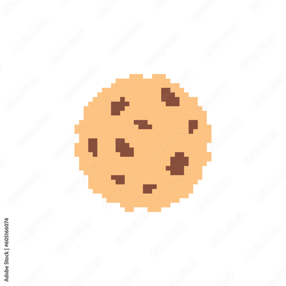 Cookies pixel art. 8 bit food. pixelated Vector illustration Stock ...