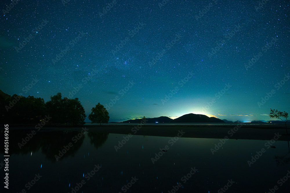 starry night , twilight starry night sky ,see the milky way, see the ...