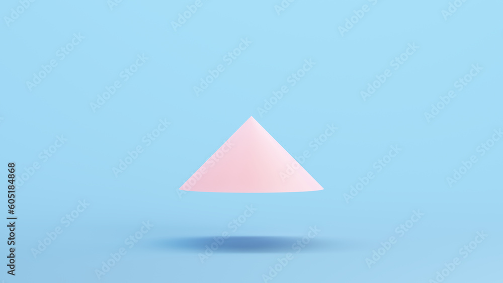 Pink Cone Floating Geometric Shape Solid Pointy Round Structure Kitsch ...