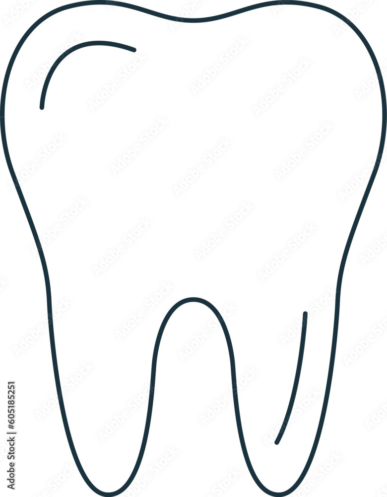 Tooth icon. Monochrome simple sign from anatomy collection. Tooth icon ...