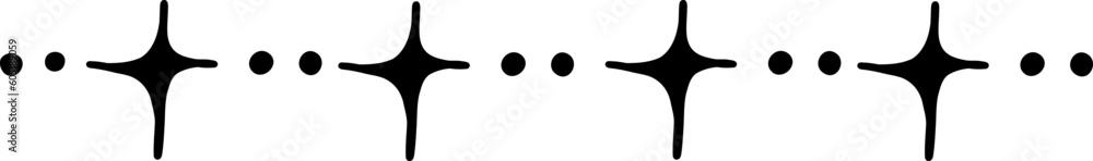 Cute doodle simple line star divider border frame hand drawing Stock ...