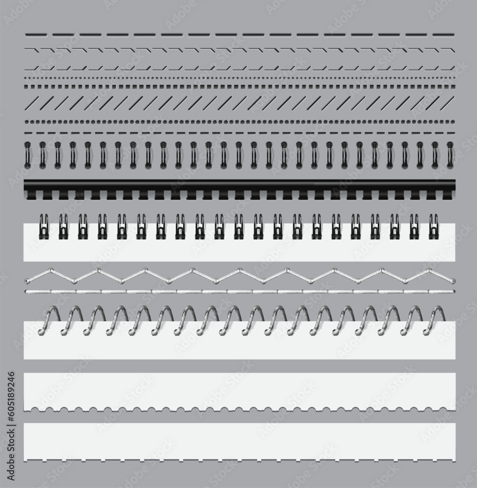 Stitch, notebook perforation, spiral binding and dividers. Calendar ...