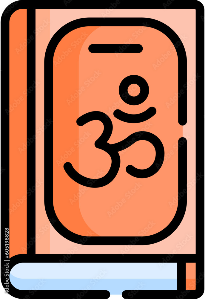 Vedas Icon. Vedas Vector illustration isolated on transparent ...