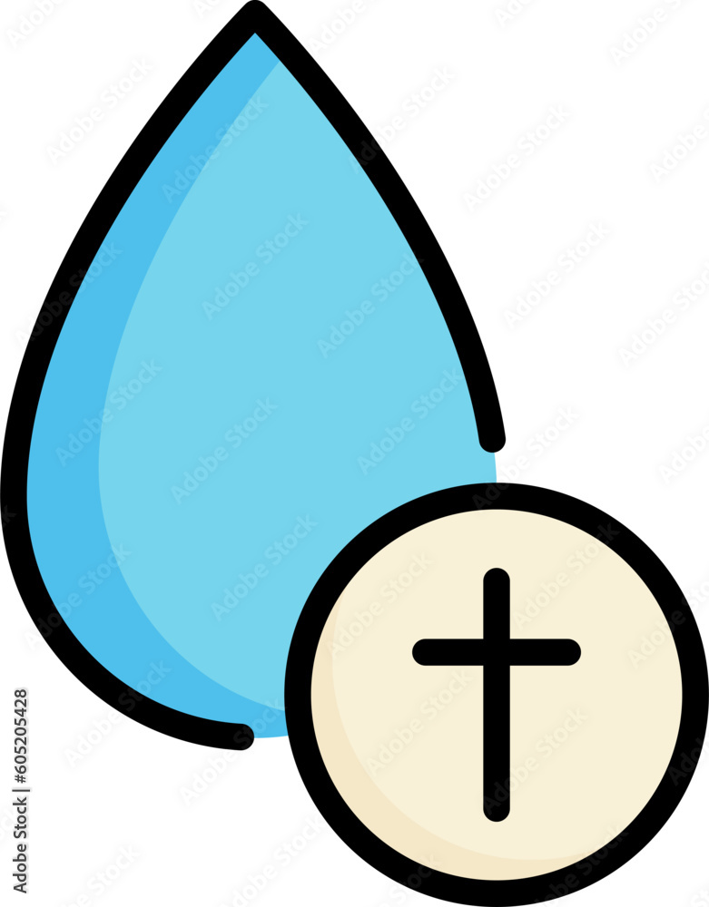 Holy Water Icon. Holy Water Vector illustration isolated on transparent ...