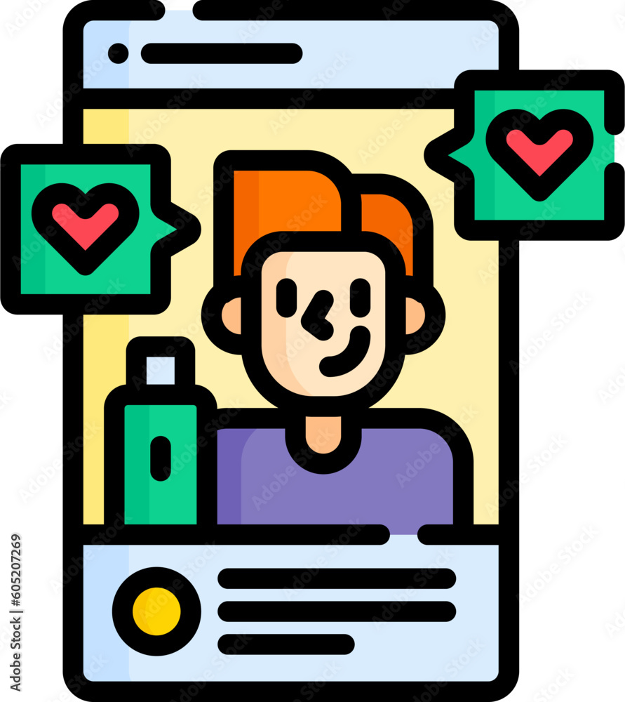 Influencer Icon. Influencer Vector illustration isolated on transparent ...