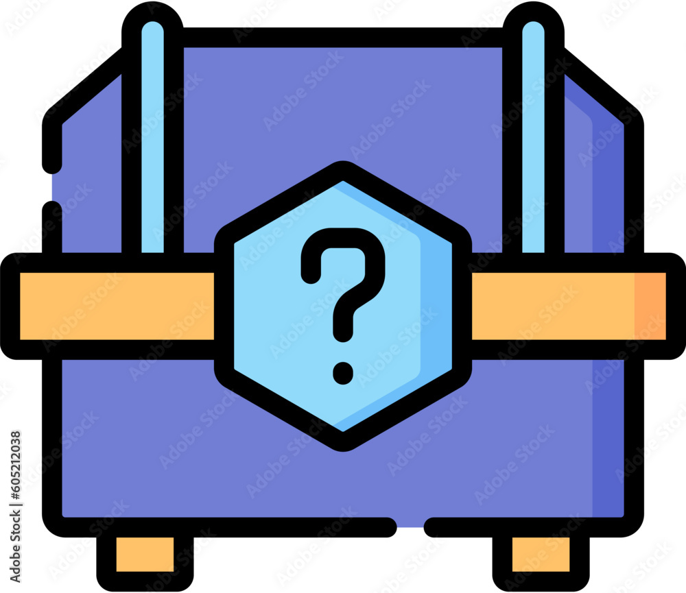 Loot Box Icon. Loot Box Vector illustration isolated on transparent ...