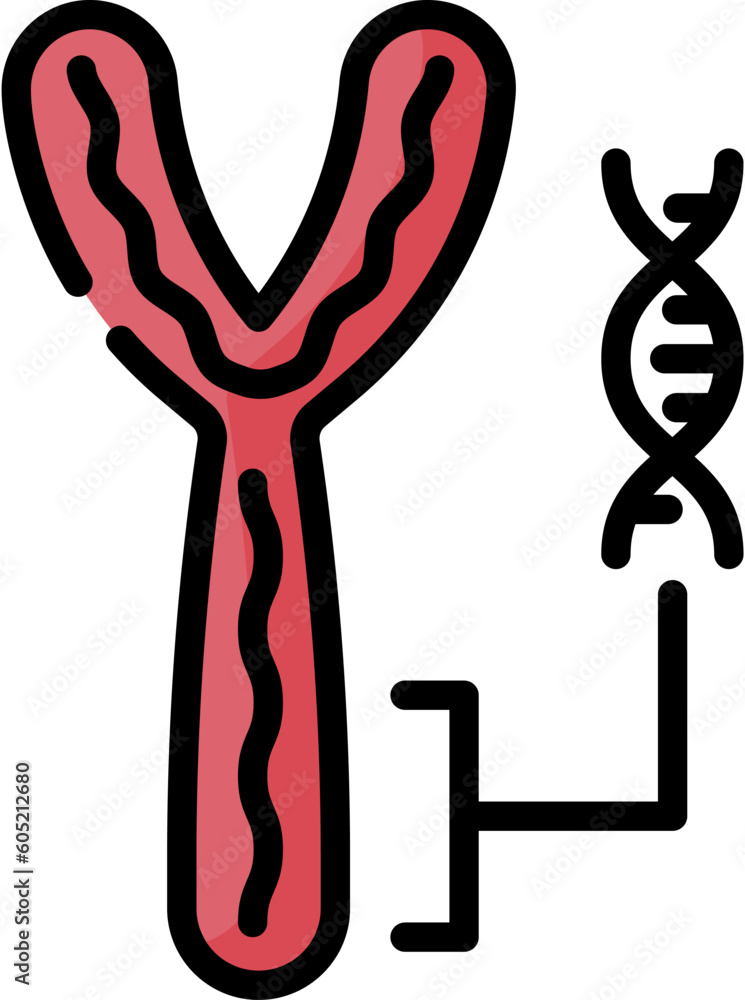 Chromosome Icon. Chromosome Vector illustration isolated on transparent ...