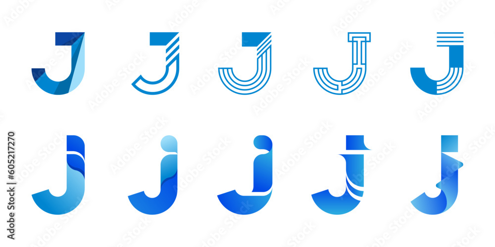 Letter J logo design for various types of businesses and company ...