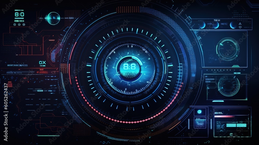 HUD Elements Pack. Hud,GUI for game background design. Technology ...