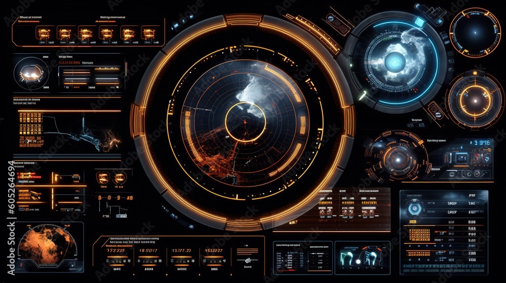 Set of Sci Fi Modern User Interface Elements.Hud,GUI for game ...