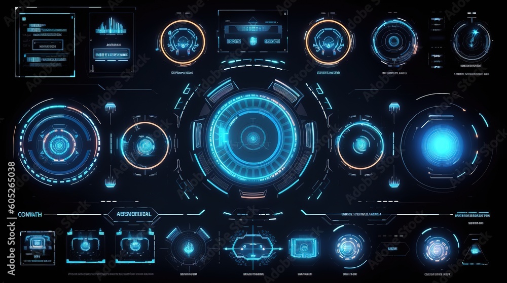 Futuristic Callouts titles in HUD style. Hud,GUI for game background ...