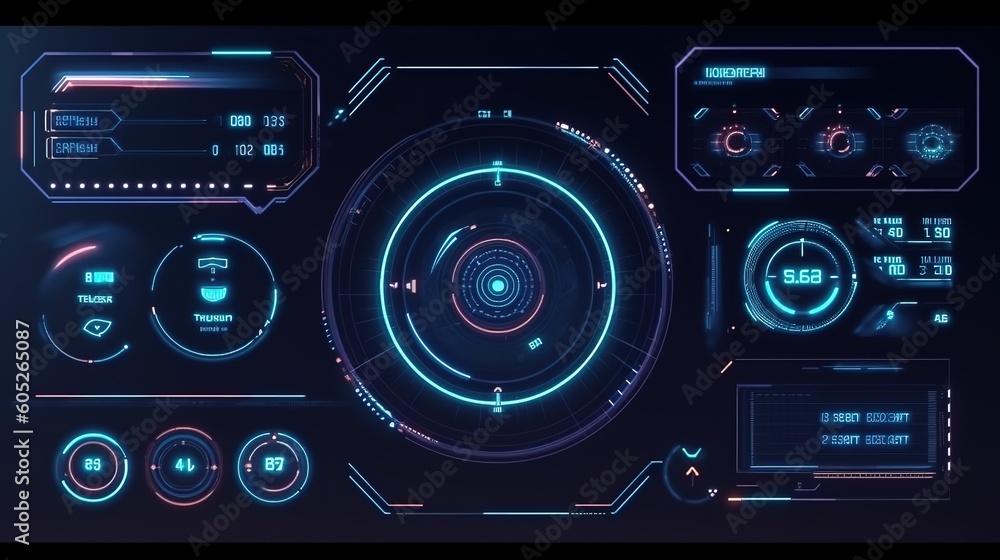 Futuristic Callouts titles in HUD style. Hud,GUI for game background ...