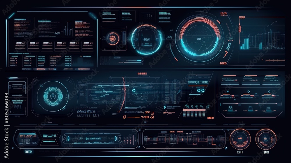 Futuristic HUD Interface Screen Design.Hud,GUI for game background ...