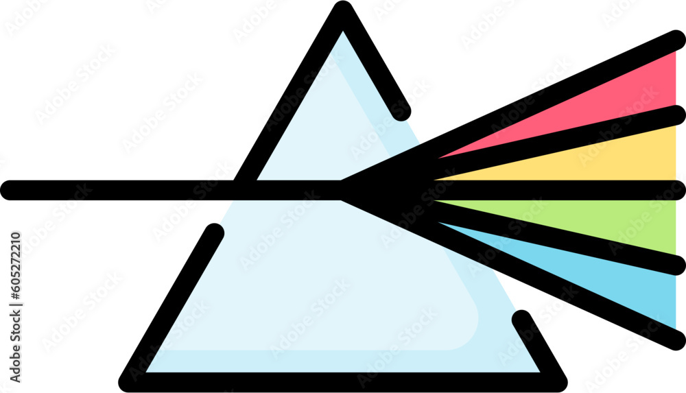 Prism Icon. Prism Vector illustration isolated on transparent ...