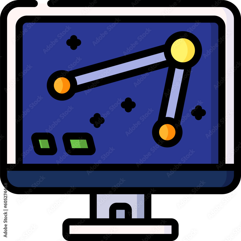 Star Map Icon. Star Map Vector illustration isolated on transparent ...