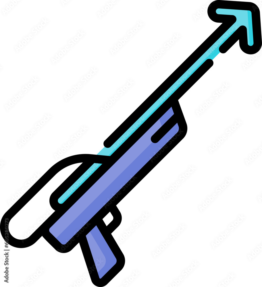 Harpoon Icon. Harpoon Vector illustration isolated on transparent ...