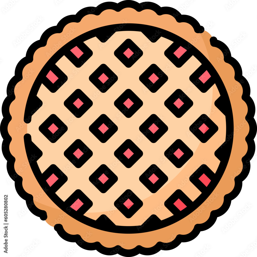 Pasta Frola Icon. Pasta Frola Vector illustration isolated on ...