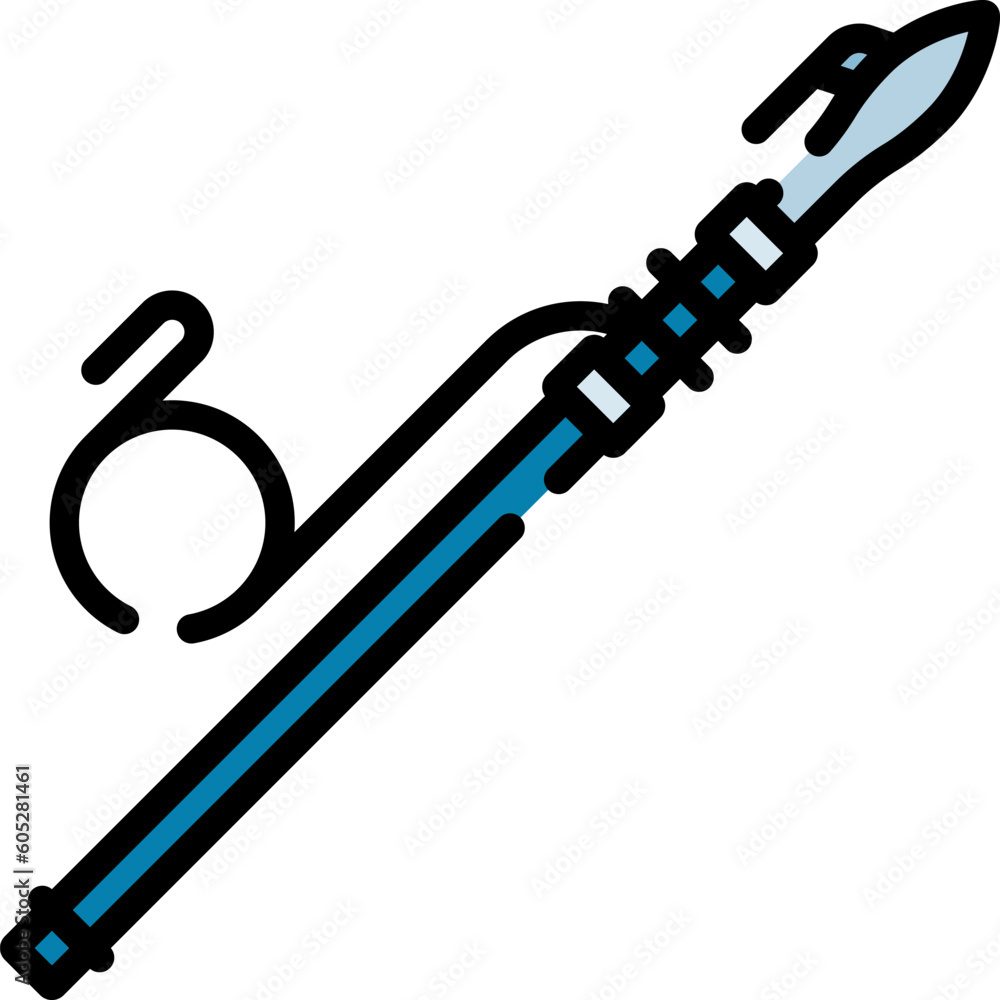 Harpoon Icon. Harpoon Vector illustration isolated on transparent ...
