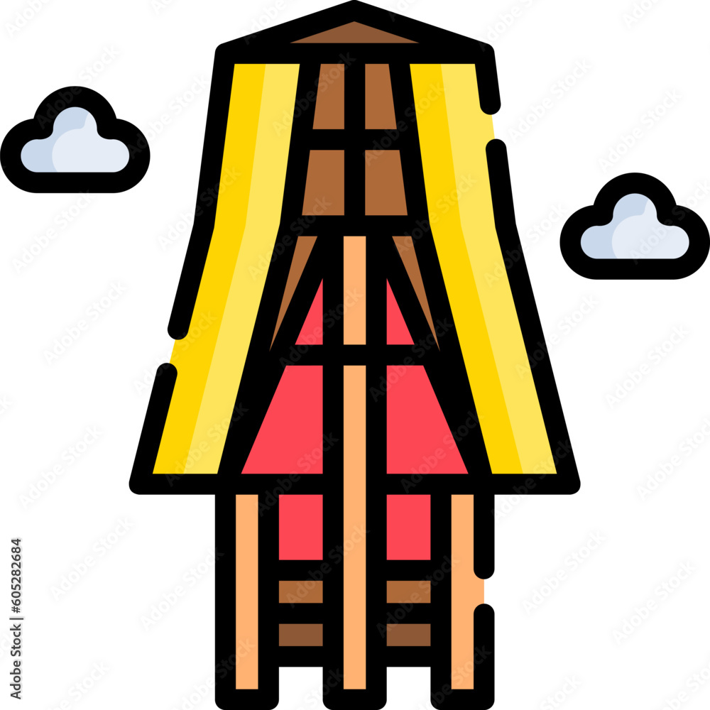 Toraja House Icon. Toraja House Vector illustration isolated on ...