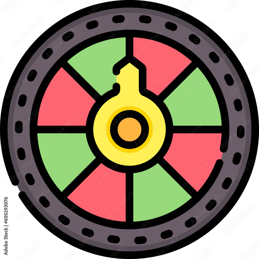 Lucky Draw Icon. Lucky Draw Vector illustration isolated on transparent ...