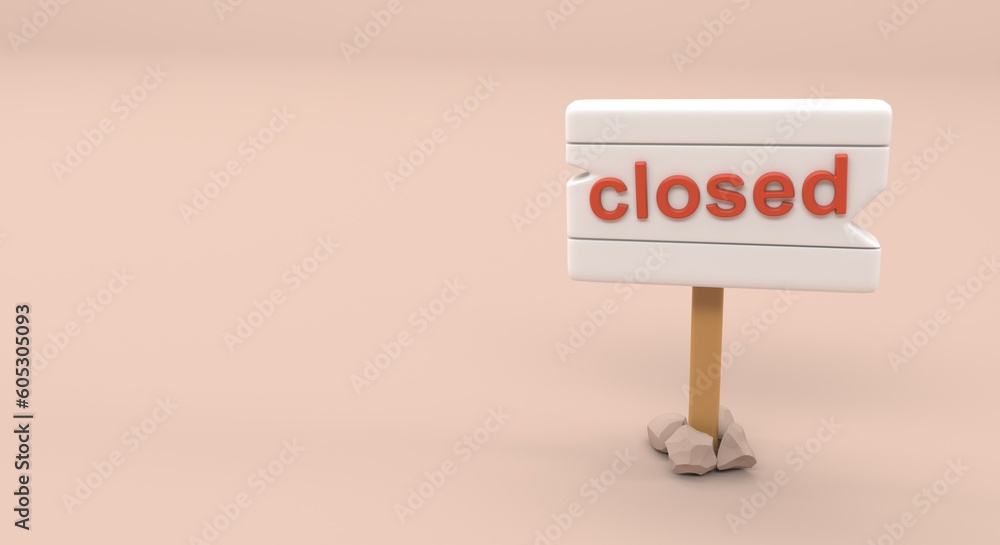 closed, closed sign, white wooden sign with information sign, closed ...