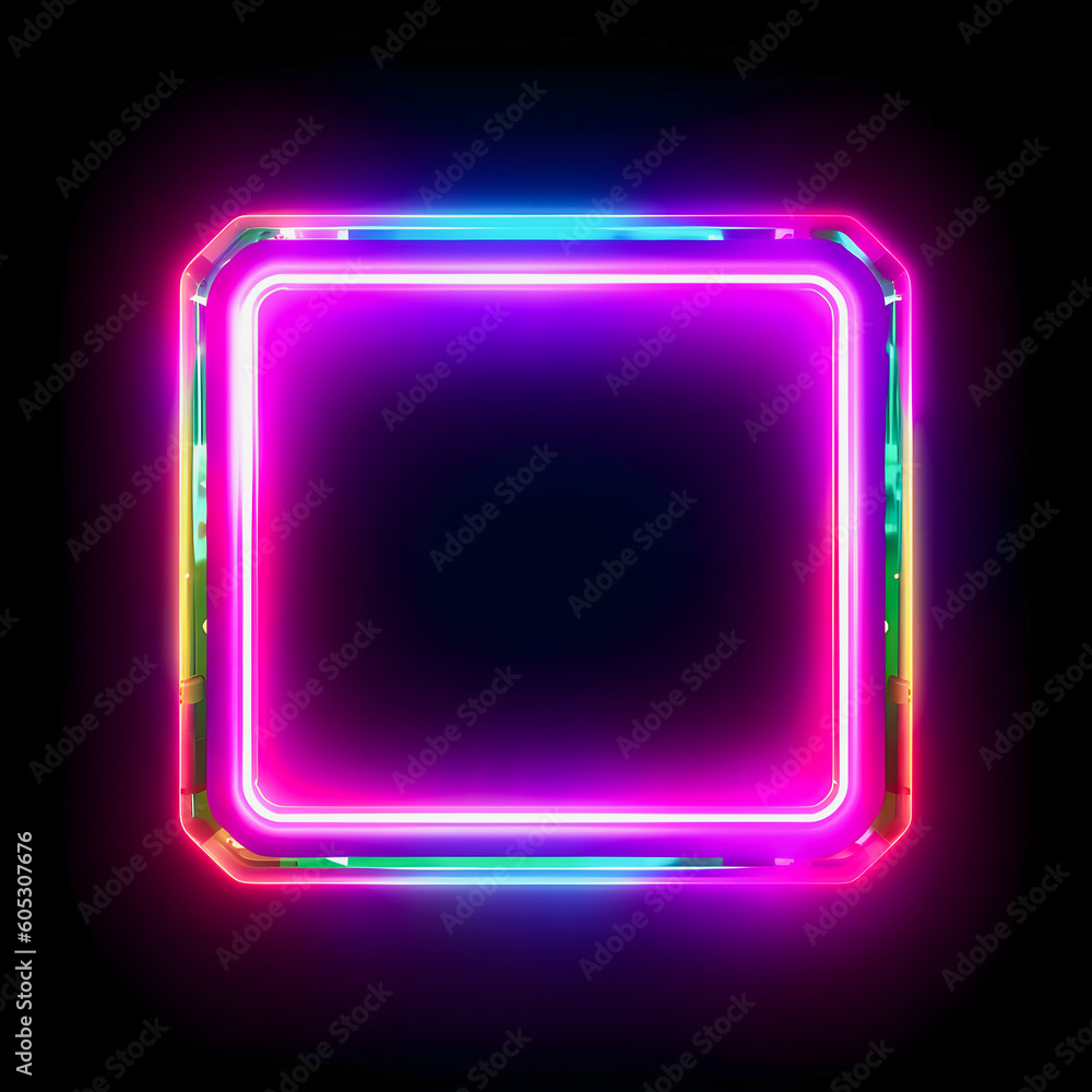 Cyberpunk Streamer Overlay: Crystal Frame Social Media Post Mockup with ...