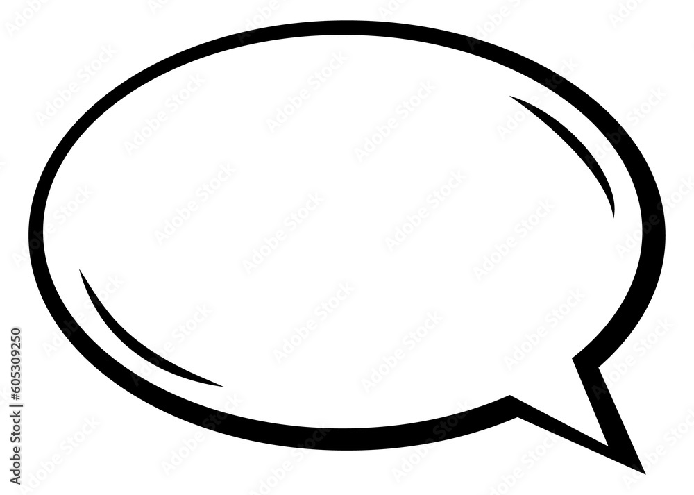 Speech bubble for comics. Words balloon illustration. Comic text cloud ...