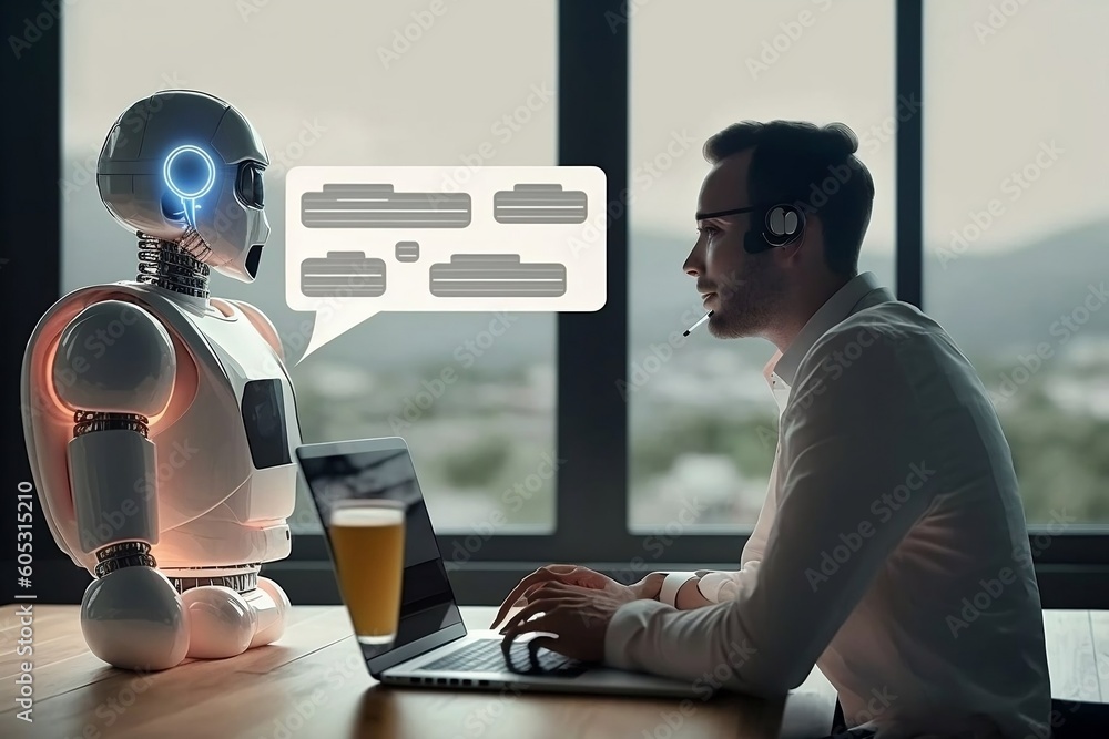 Chatbot Chat with AI Artificial Intelligence and technology concept ...