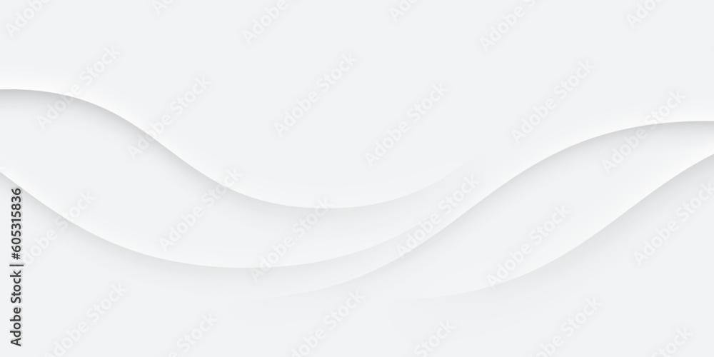 Modern wavy abstract white background Stock Vector | Adobe Stock