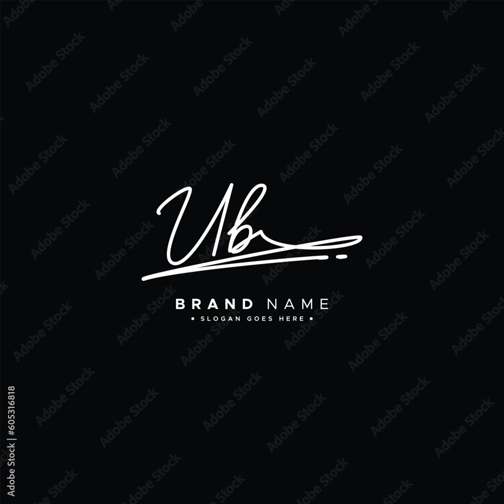 UB Handwritten Signature logo - Vector Logo Template for Beauty ...