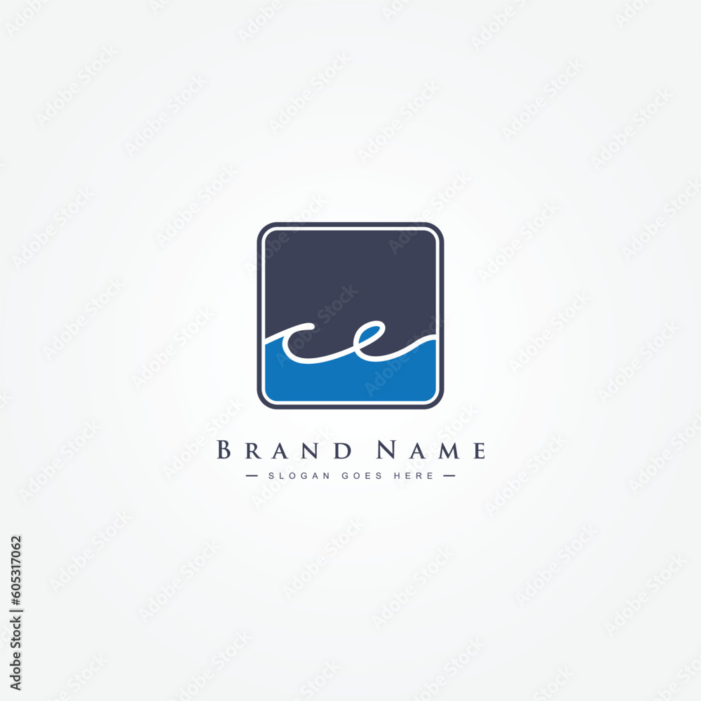 Handwritten Signature logo for Initial Letter CE - Vector Logo Template ...