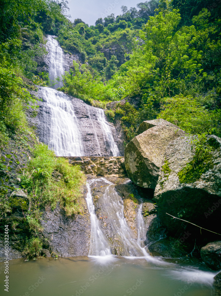 Extraordinary beauty, enjoying the waterfall in Kuningan, West Java, 23 ...