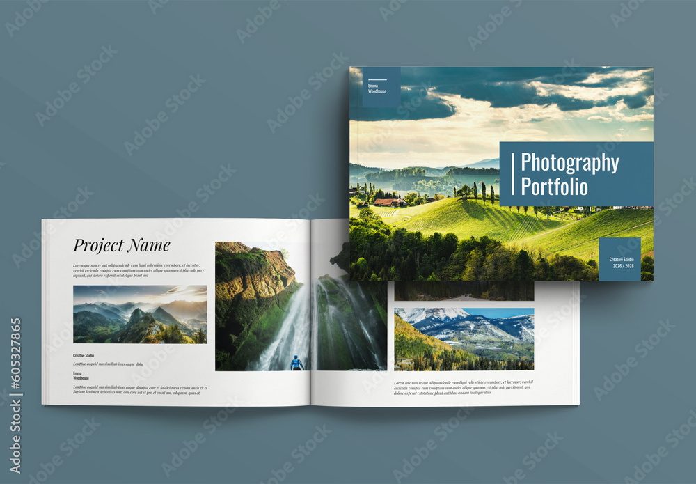 Landscape Photography Protfolio Layout Stock Template | Adobe Stock