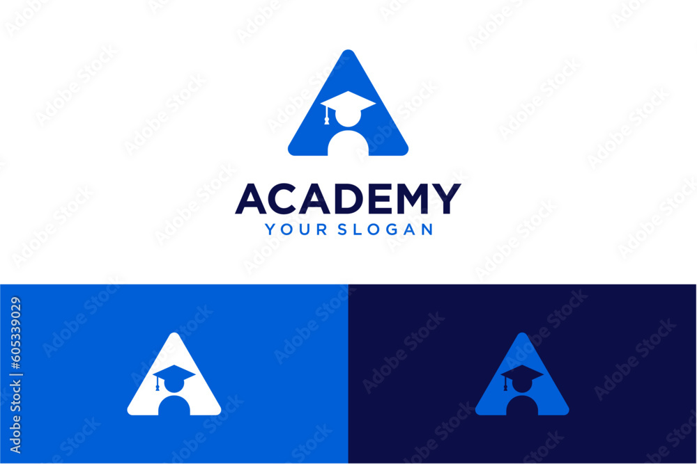 Vetor de academy logo design do Stock | Adobe Stock