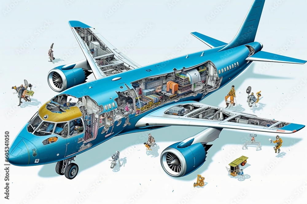 Unleashing the Whimsy: Biotechnical Exploded View Illustration of a ...