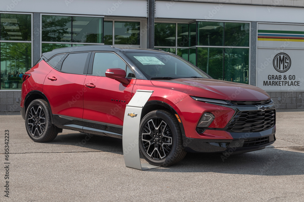 Chevrolet Blazer display at IMS. Chevy offers the Blazer in 2LT, 3LT ...