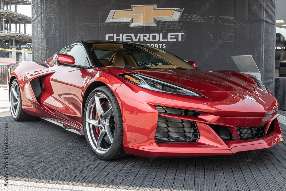 Chevrolet Corvette display at IMS. Chevy offers the Corvette in 1LT ...