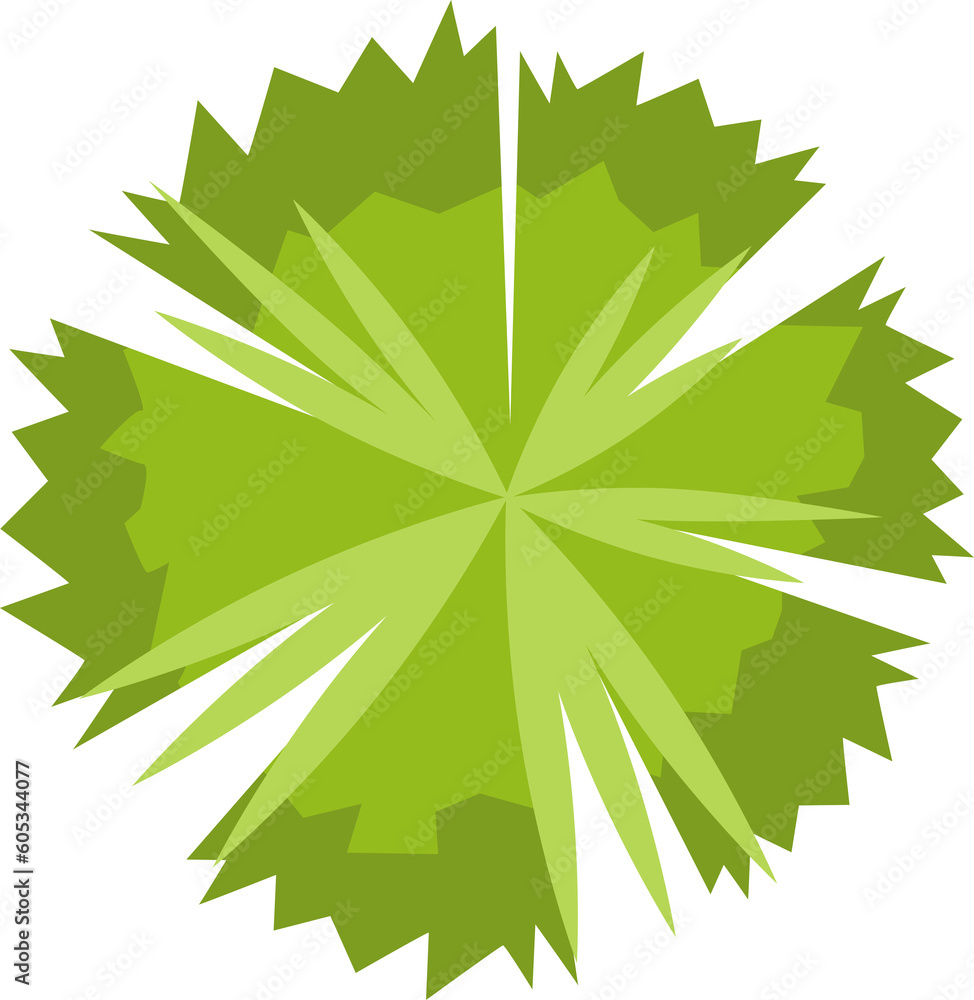 Tree or plant top view for landscape design. Icon colored tree for ...
