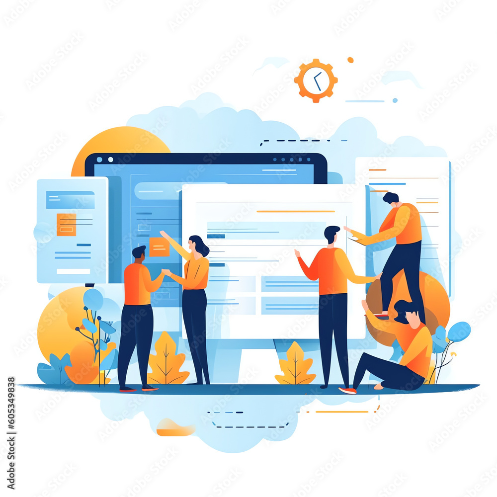 AI Generated: Agile Software Development Team Seamlessly Adjusting ...