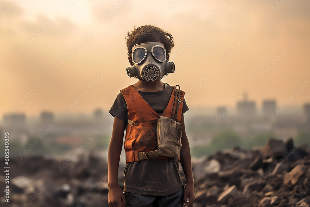 AI Generated: Grim and Shocking Garbage Dump, Smoke, and Birds ...
