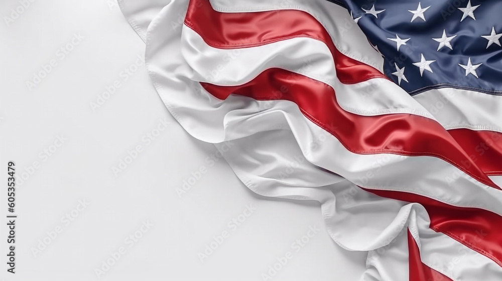 USA Flag with simple white background Created With Generative AI ...