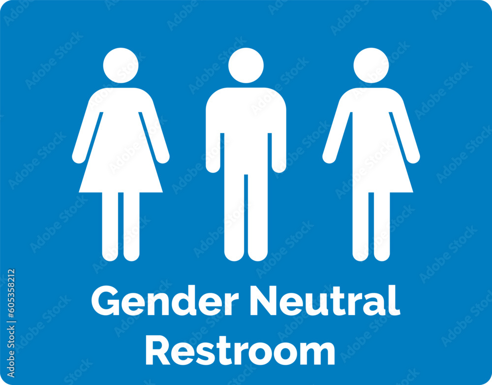 Gender Neutral Restroom Sign.All gender restroom sign. Stock Vector ...