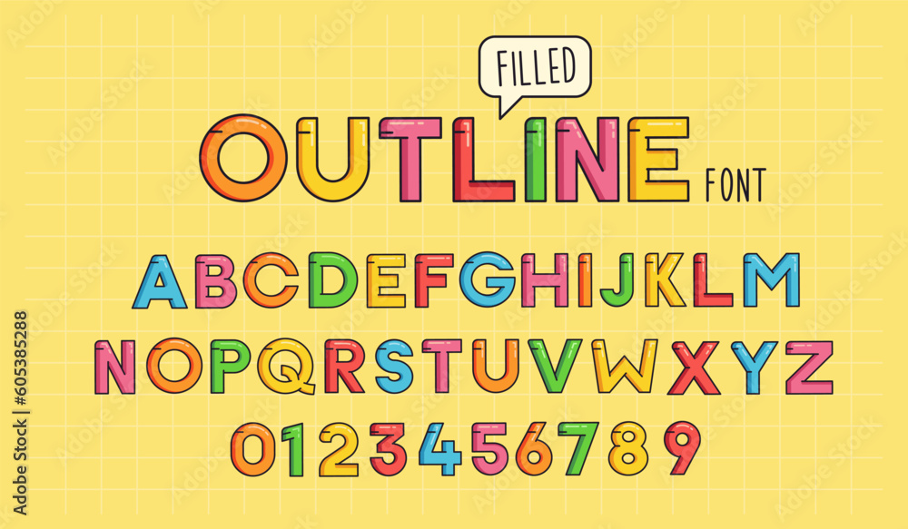Custom font design. Playful young and cheerful cartoon comic typeface ...