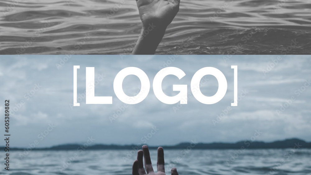 Glitch Modern Slideshow Logo Stock Template | Adobe Stock