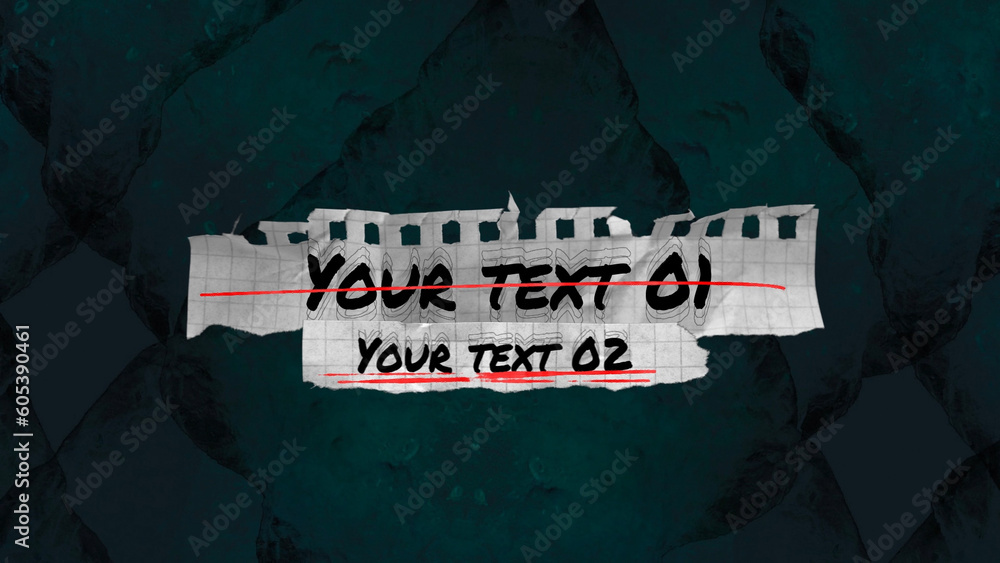 New Cool Paper Title Stock Template | Adobe Stock