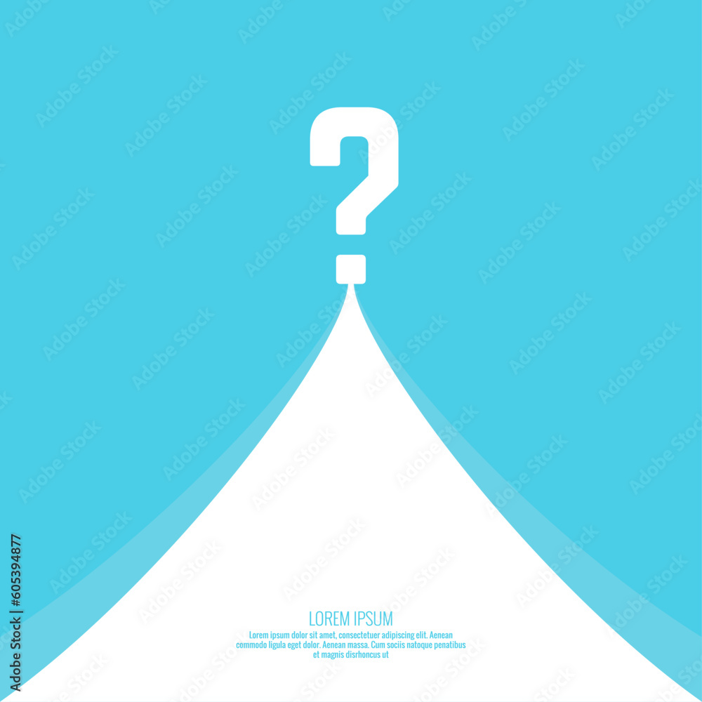 Question mark icon. Help symbol. FAQ sign on blue background. Vector ...