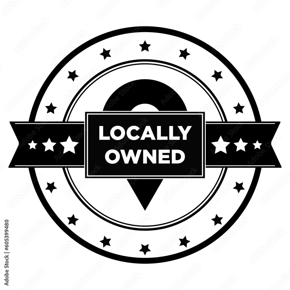 Locally Owned Badge Logo Icon Vector AI File Stock Vector | Adobe Stock